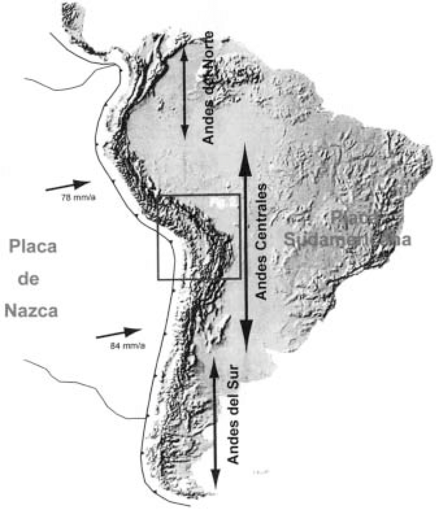 La cordillera de Los Andes es una formación montañosa